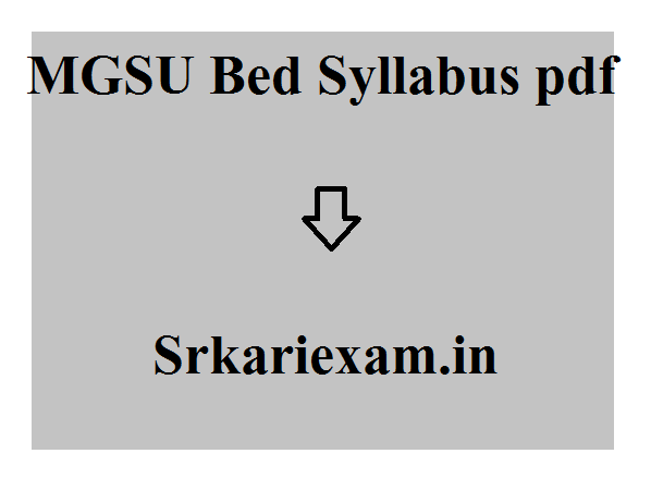 MGSU Bed Syllabus pdf