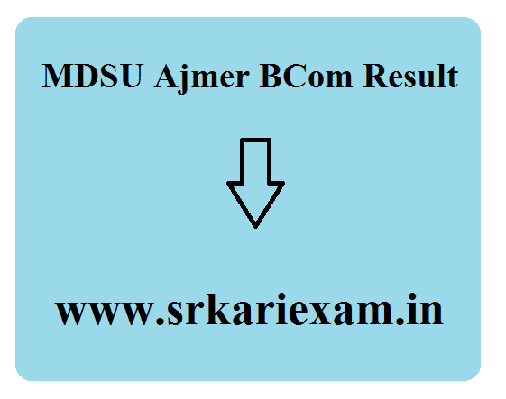 MDSU Ajmer BCom Result