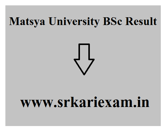Matsya University BSc Result